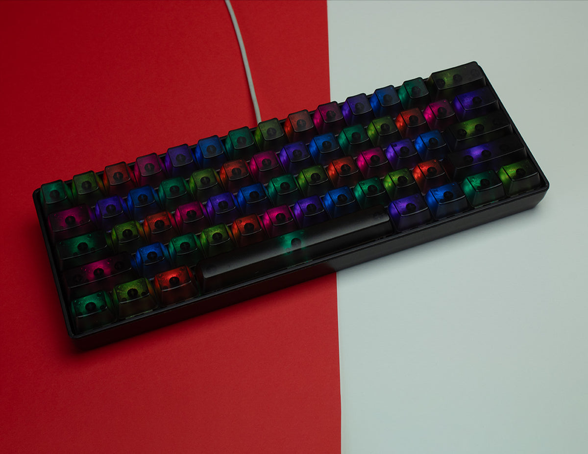 Black Crystal PBT Keycaps – Custom Keycaps UK