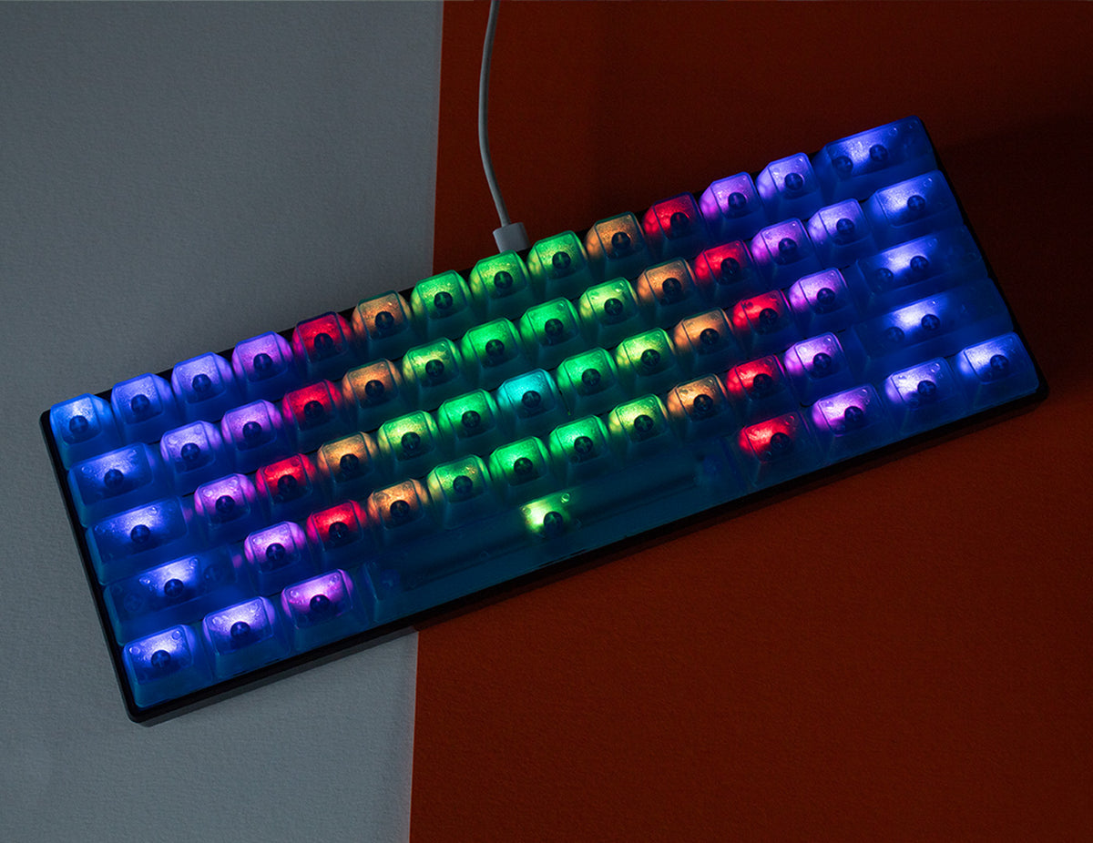 Blue Crystal PBT Keycaps – Custom Keycaps UK