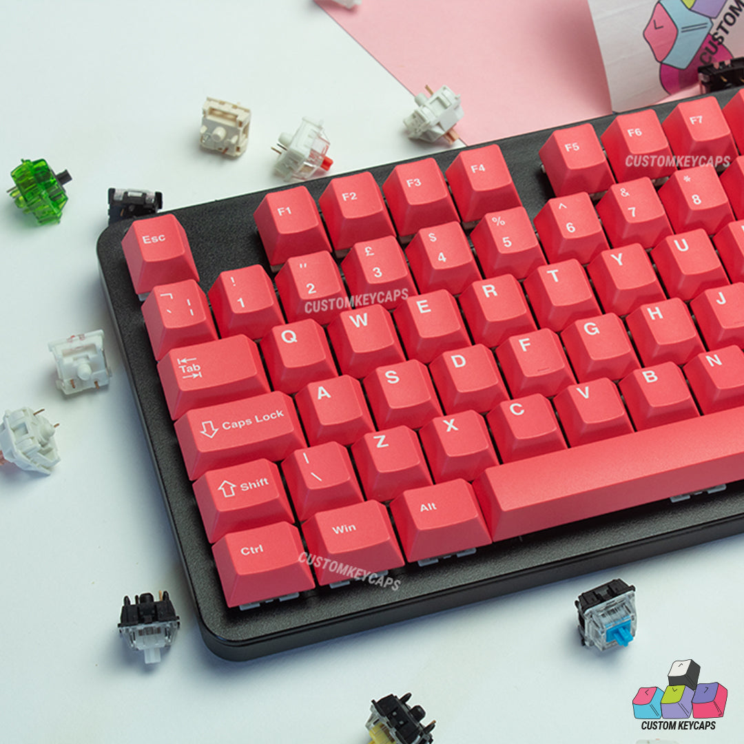 ISOUK // Bright Pink Keycaps – Custom Keycaps UK