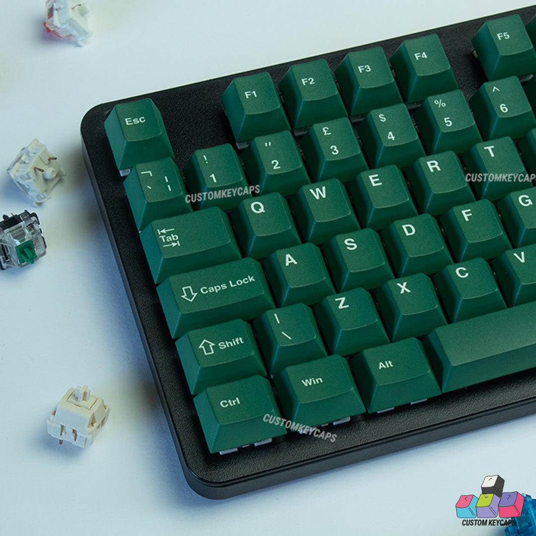 ISOUK // Dark Green Keycaps – Custom Keycaps UK