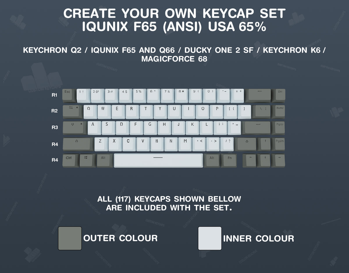 Create Your Own Iqunix F65 3068 Keycap Set – Custom Keycaps UK
