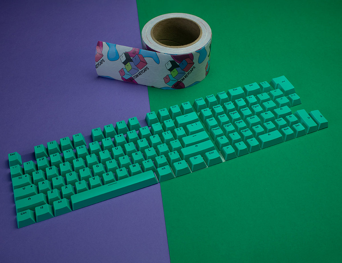 KL Cyan - Black Legends PBT Keycaps – Custom Keycaps UK