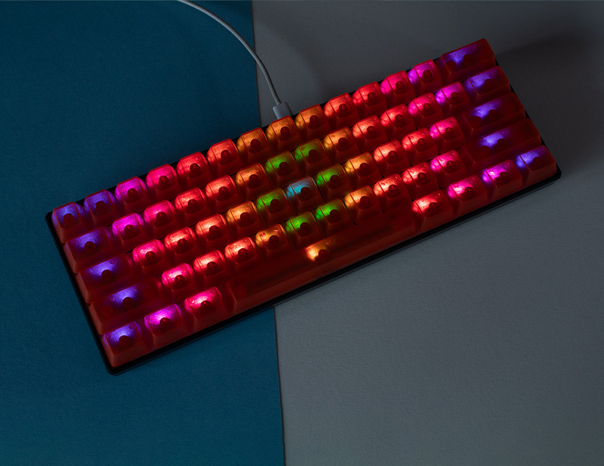 Orange Crystal PBT Keycaps – Custom Keycaps UK
