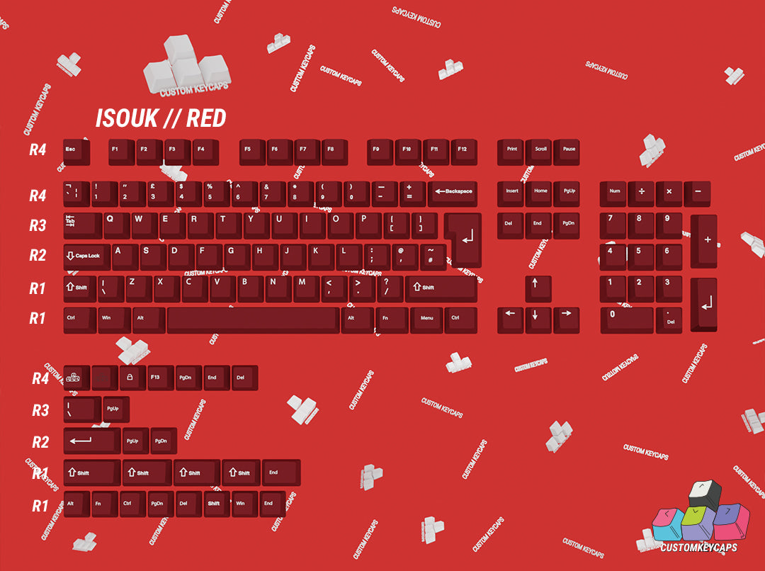 ISOUK // Red Keycaps – Custom Keycaps UK
