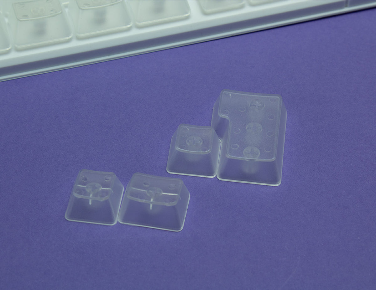 White Crystal PBT Keycaps – Custom Keycaps UK