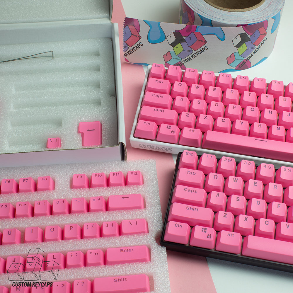 Pink PBT Keycaps – Custom Keycaps UK