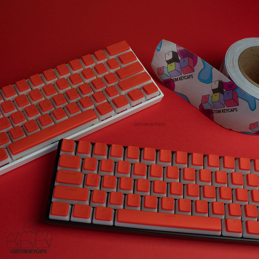 Sunset Red Pudding Keycaps – Custom Keycaps UK