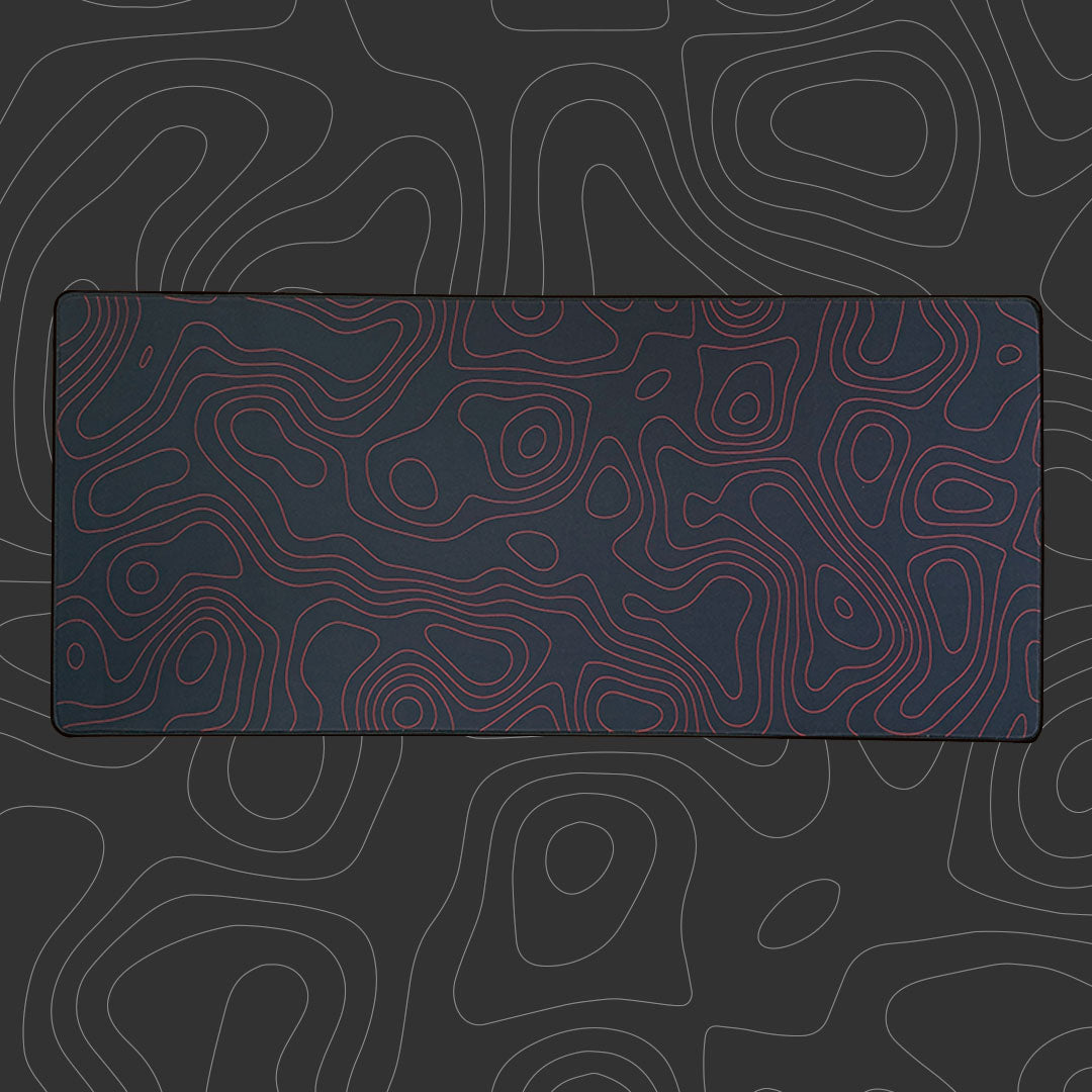 074 Red and Black Topo – Custom Keycaps UK